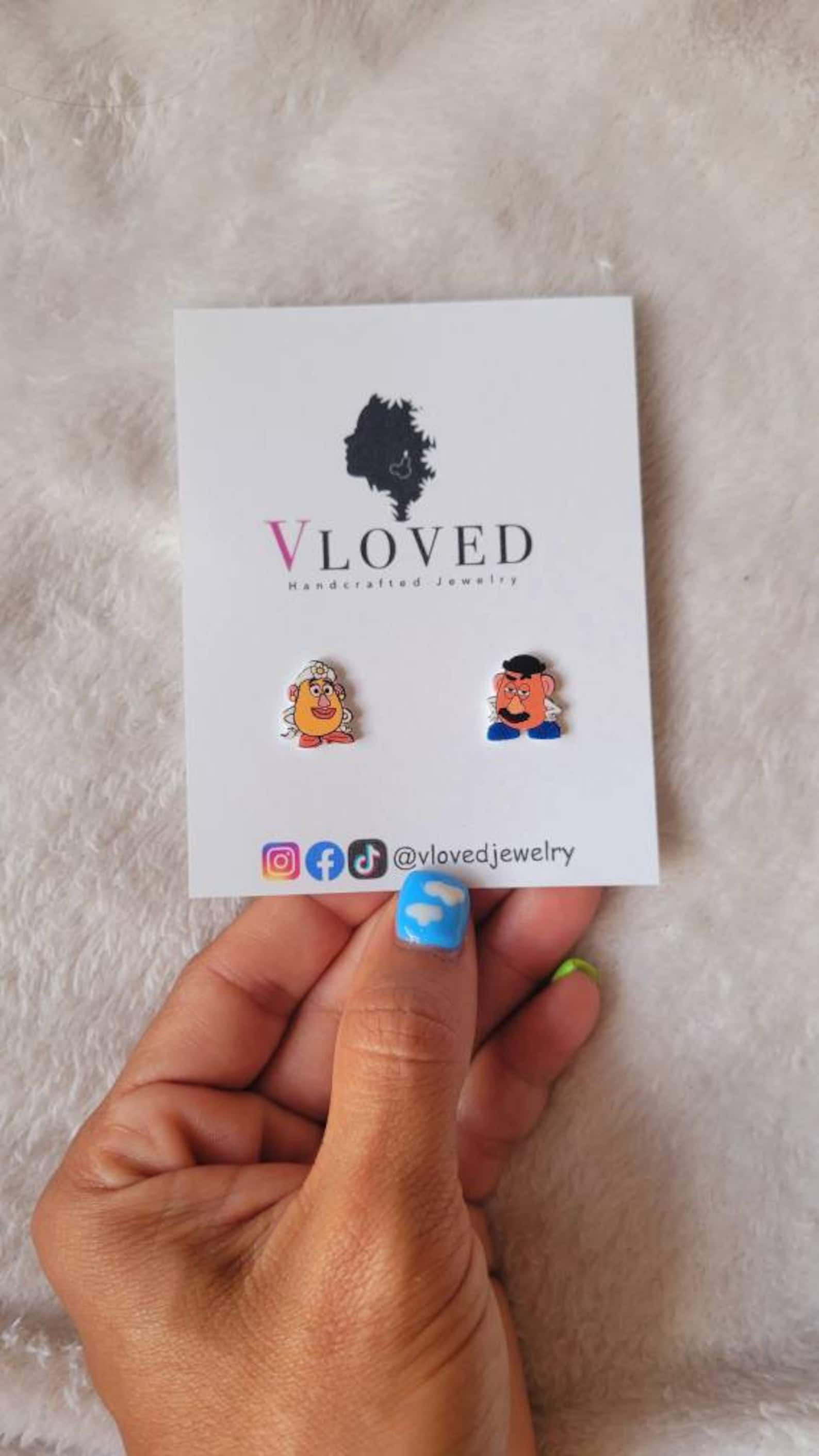 Mr and Mrs Potato Head Inspired Stud Earrings, Inspired Earrings ...