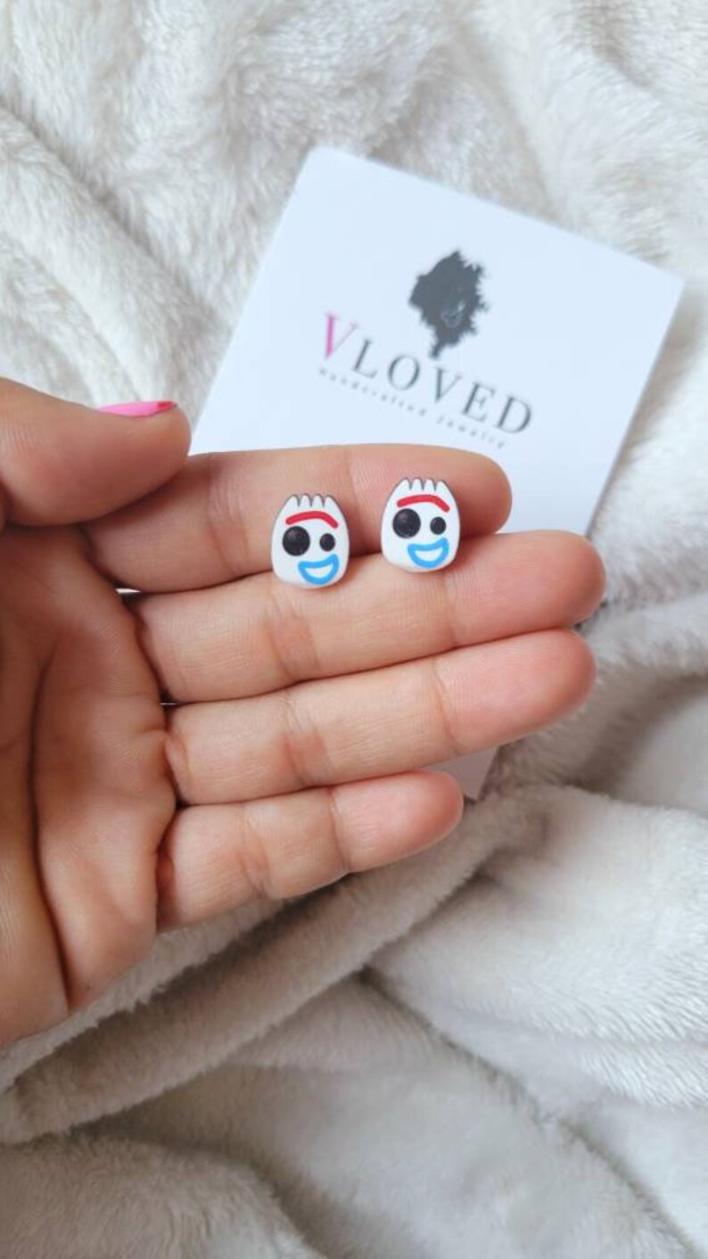 Fun Movie Inspired Earrings Forky Toy Story Earrings - Fun Cartoon ...