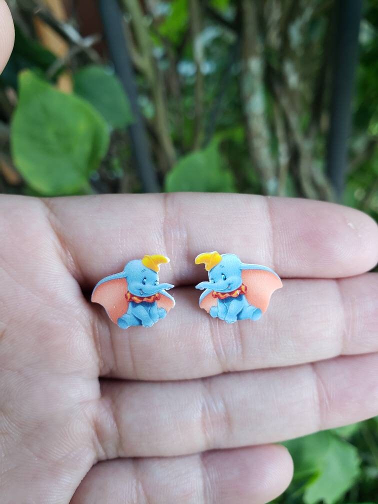 Dumbo inspired stud earrings disney necklace disney choker | Etsy