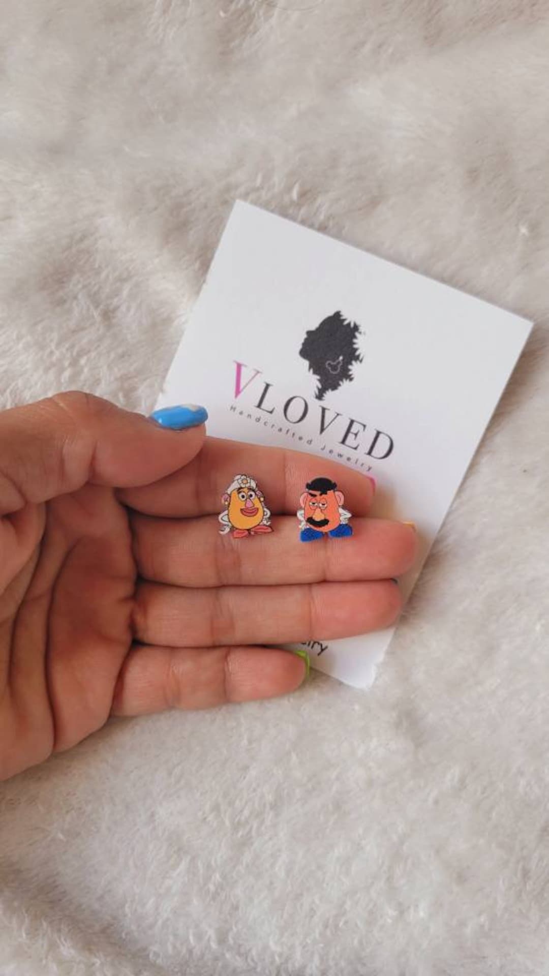 Mr and Mrs Potato Head Inspired Stud Earrings, Inspired Earrings ...