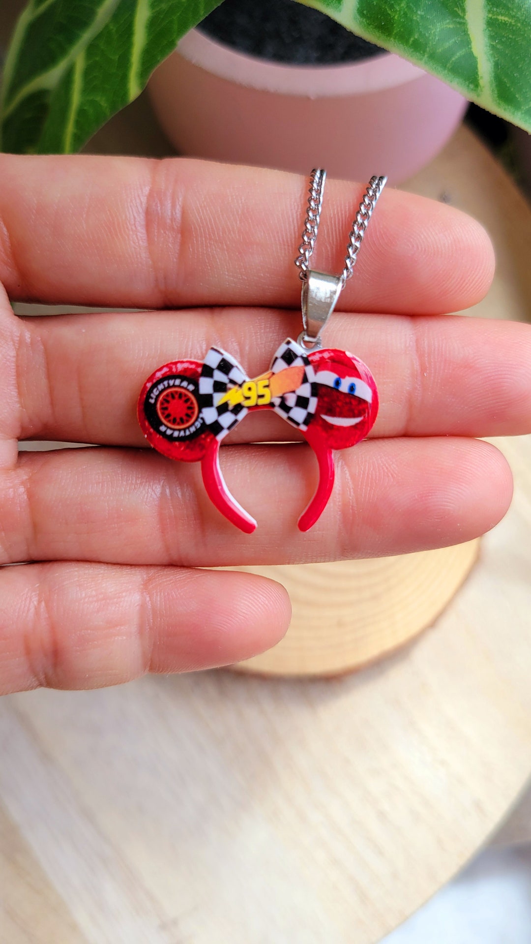 Red Car Inspired Necklace, Disney Necklace, Disney Choker, Disney ...