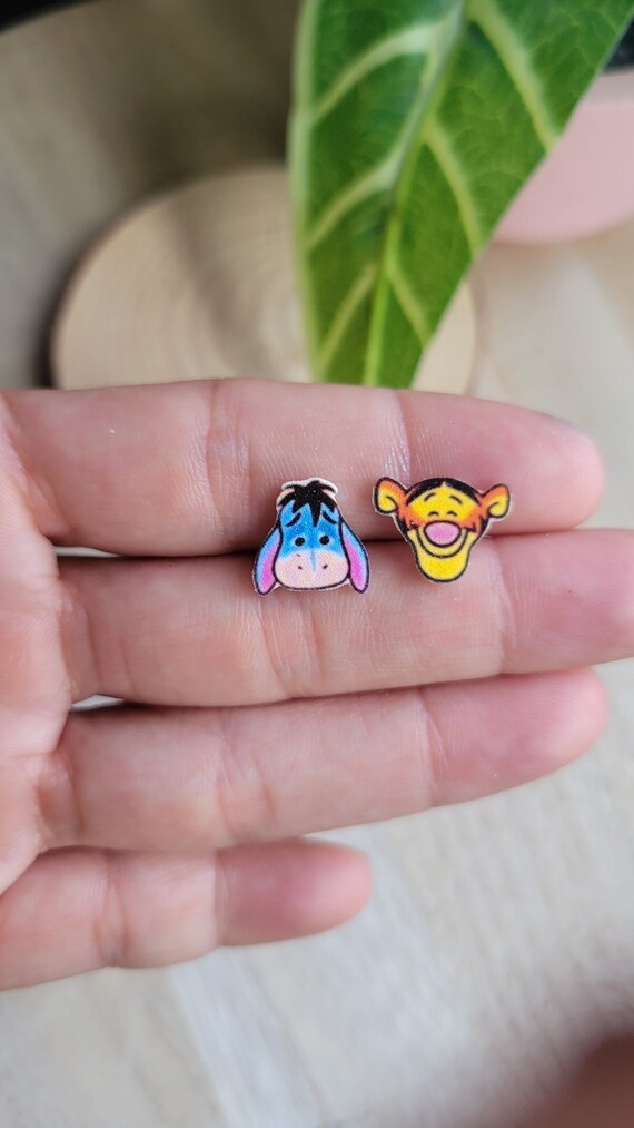 Eeyore Tiger Inspired Studs Earrings Disney Necklace Disney Choker Disney Jewelry Disney Princess Etsy