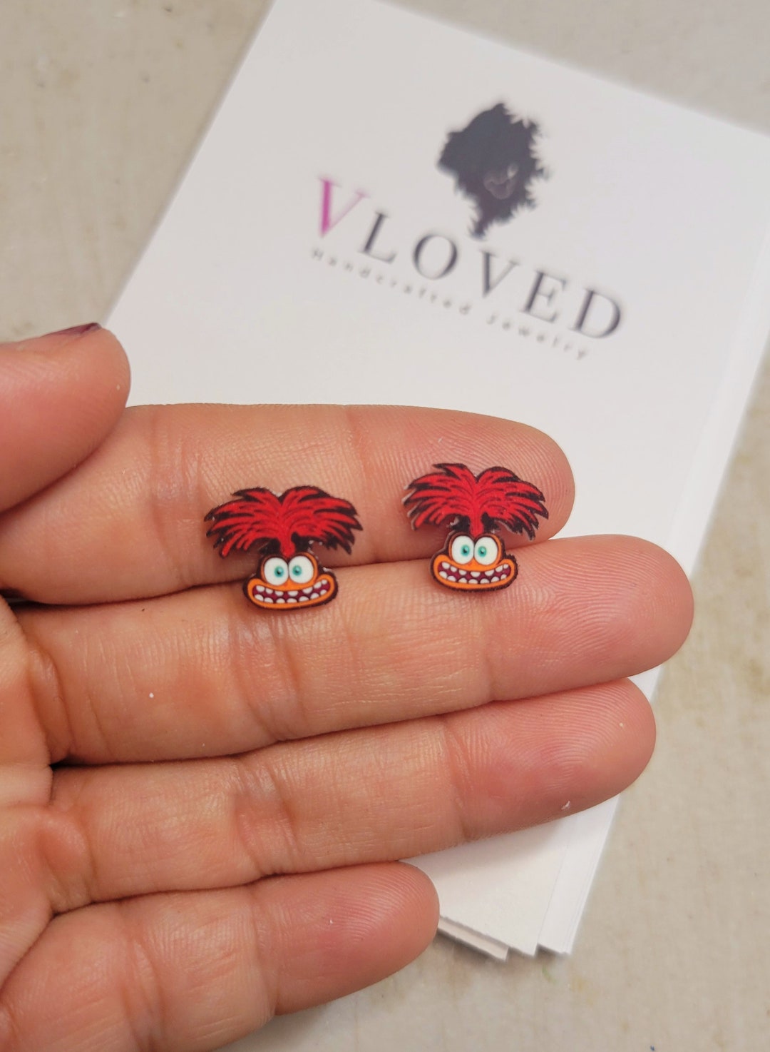 Anxiety Friend Inspired Stud Earrings, Disney Necklace, Disney Choker ...