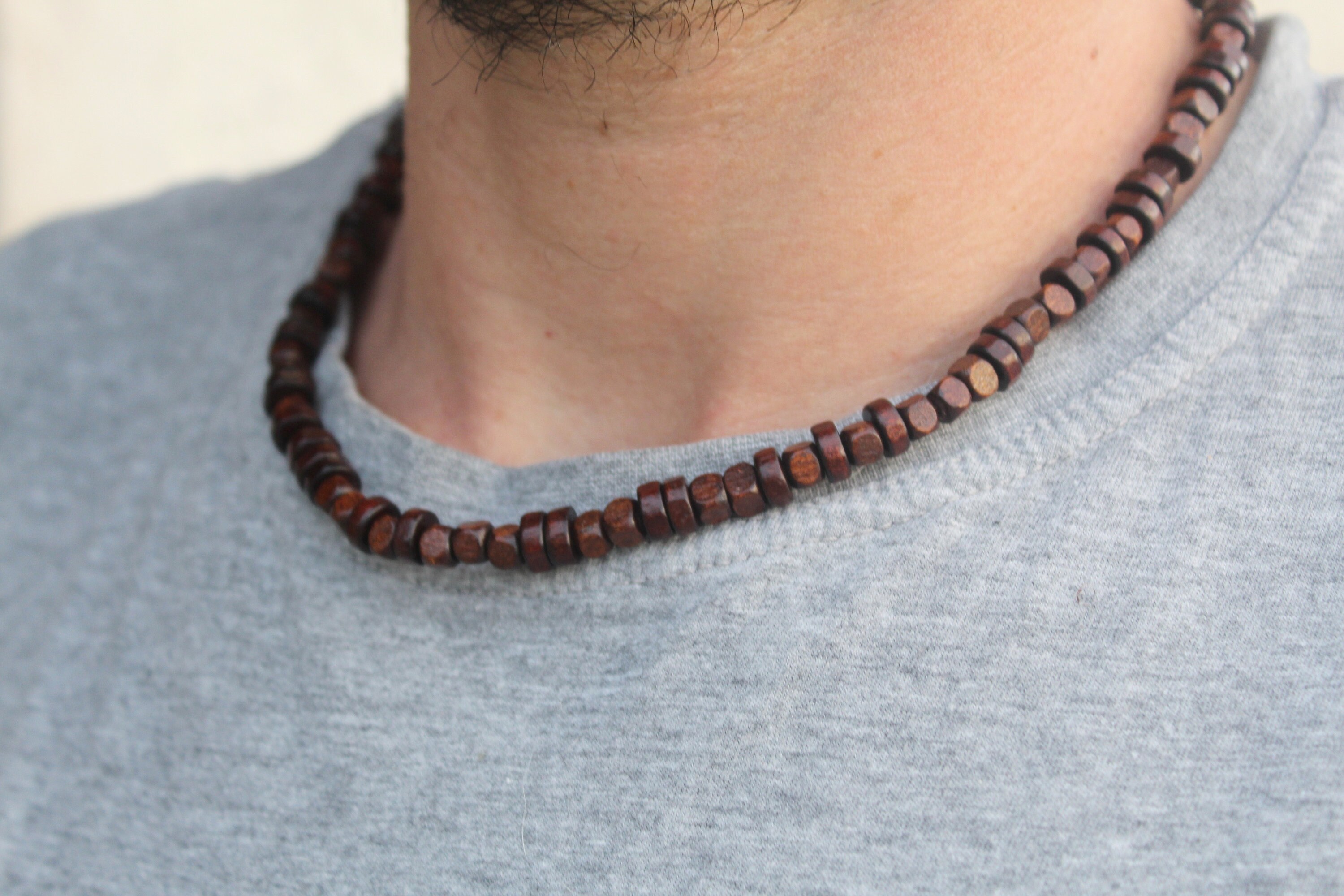 Collier homme perle - Etsy France