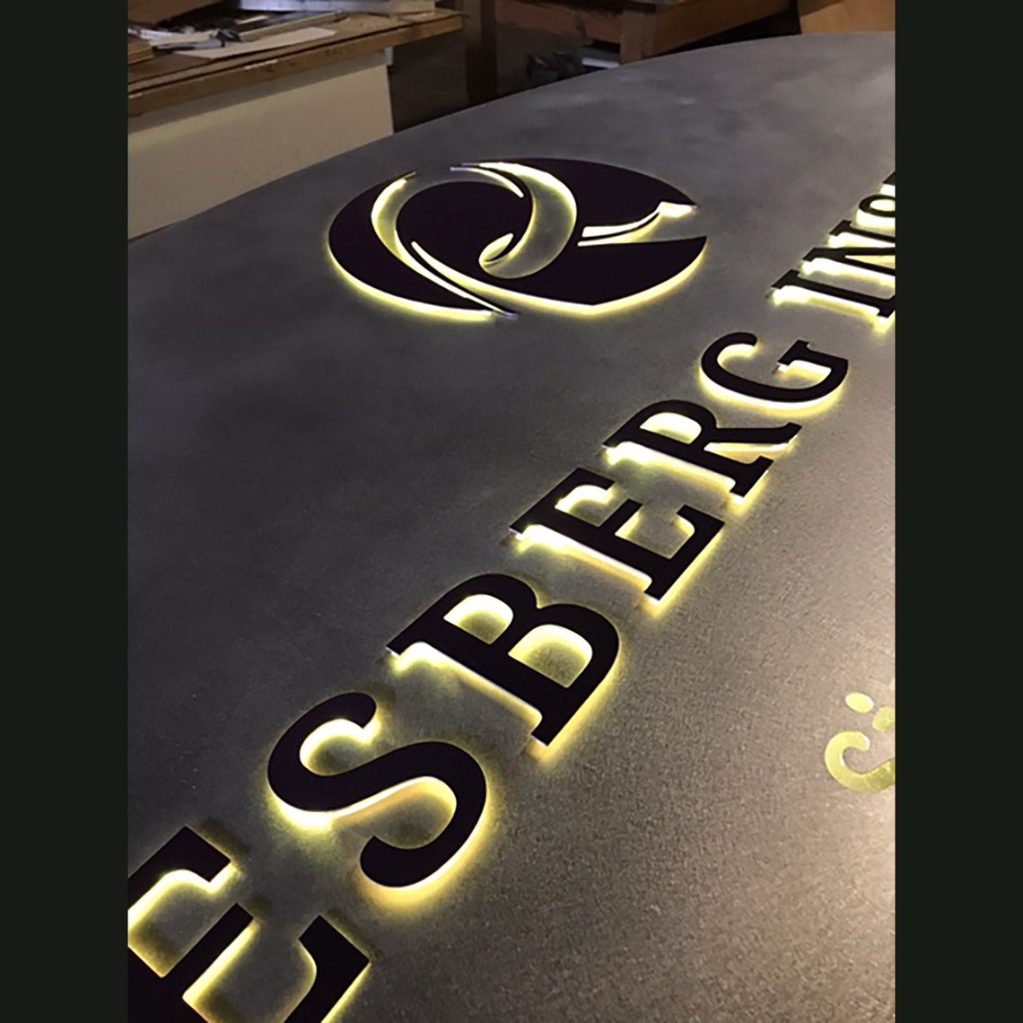 LED Lit Signage Glowing Logo Sign Cut-out Logo on - Etsy