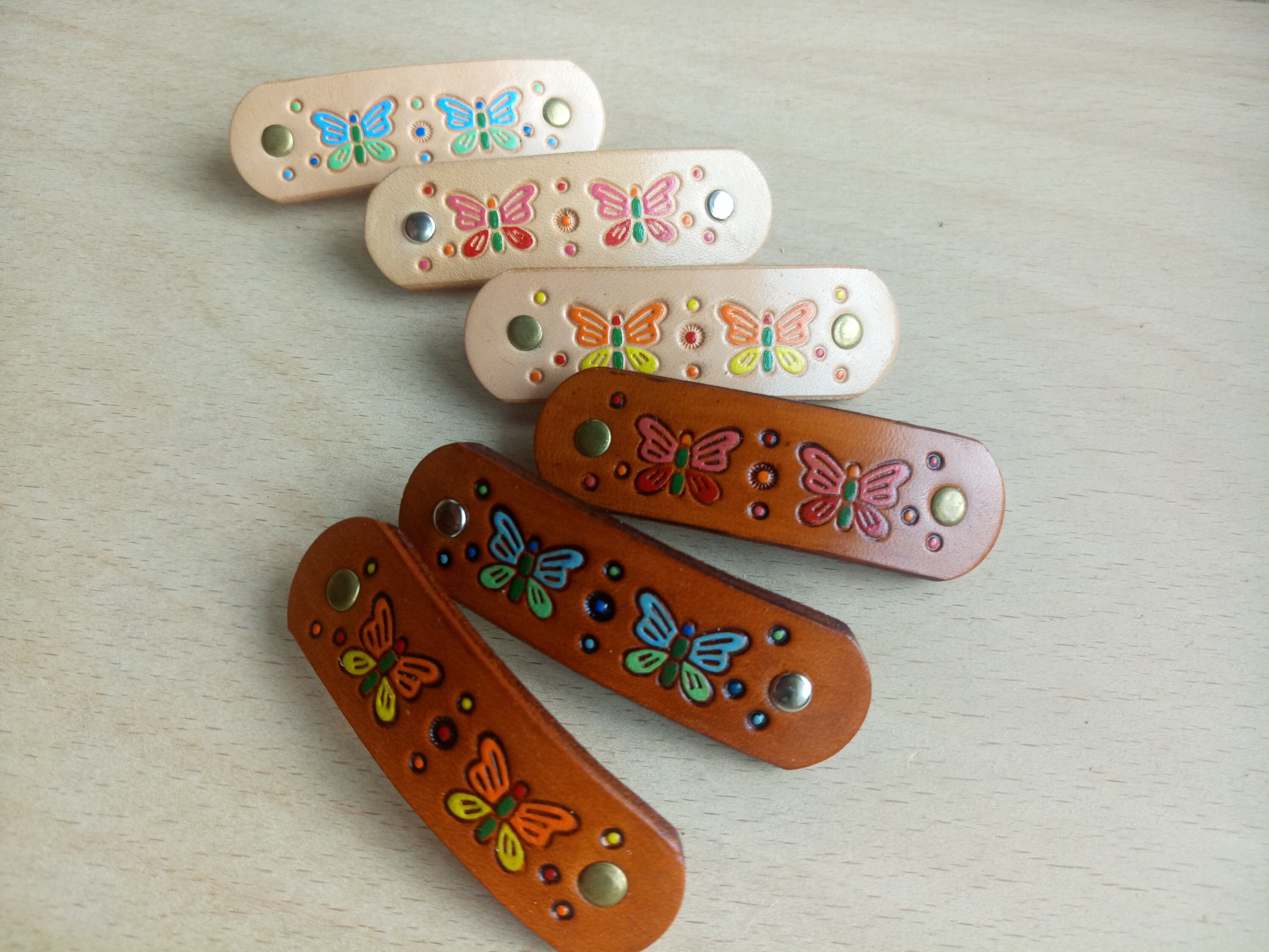 Small Size Leather French Barrette for Little Girls Girls and | Etsy