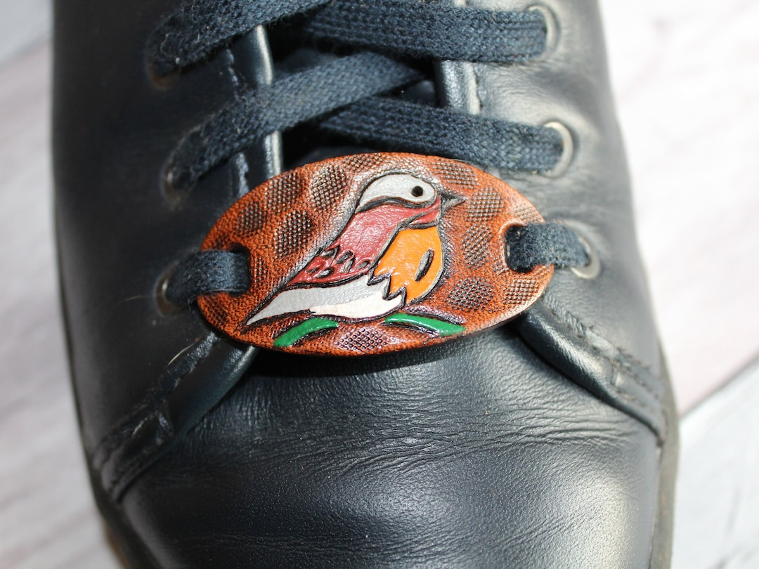 Leather Boot Charm, Shoe Lace Charm, Shoe Lace Accessories, Hand Tooled ...