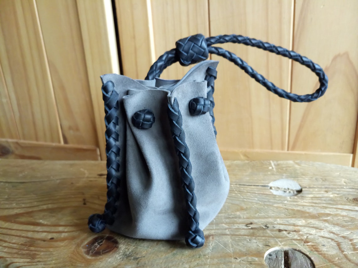 Handmade Leather Pouch & Coin Purse Handbraided Suede Pouch - Etsy UK
