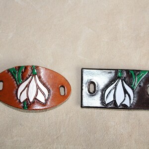 Hand Tooled Leather Boot Charm, Shoe Lace Accessory - Etsy