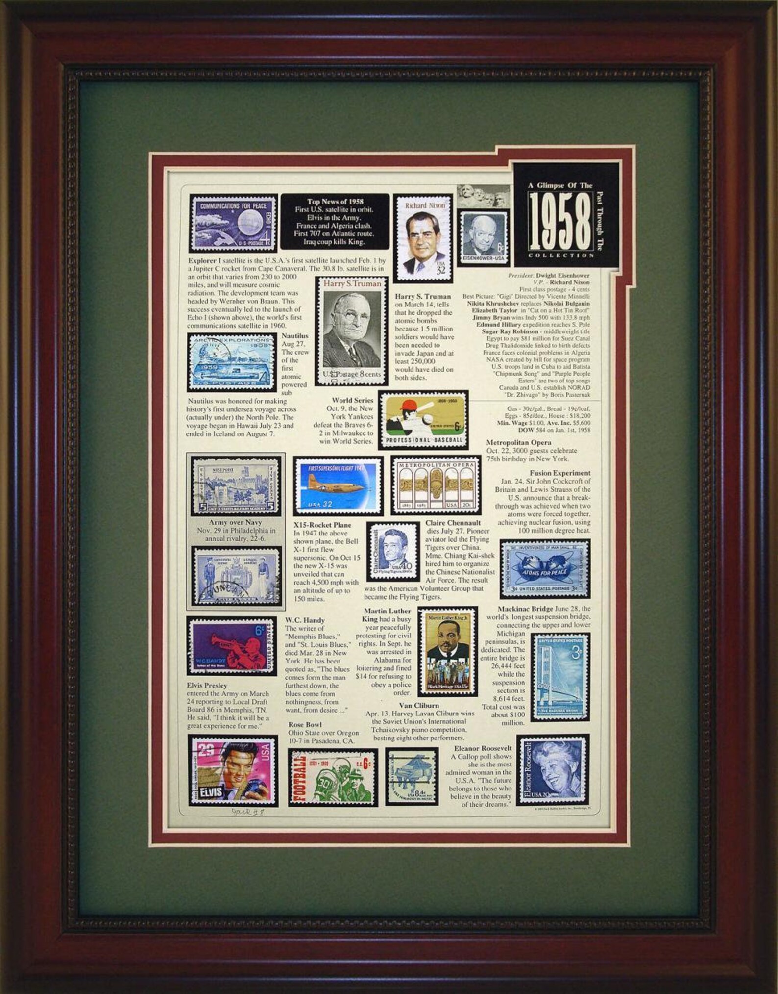Year 1958 Personalized Unique Framed Gift - Etsy