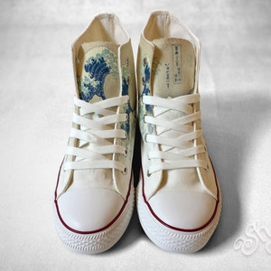 Great Wave off Kanagawa Painting, Custom Made Shoes - Etsy