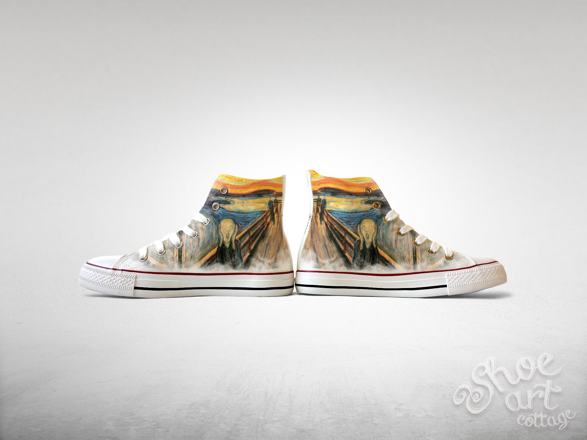 The Scream Painting Custom Made Shoes - Etsy