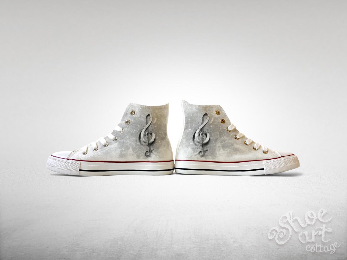 Sheet Music, Saxophone, Treble Clef, Custom Made Shoes - Etsy