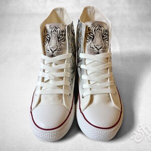 Tiger, Wild Life, Black and White, Custom Made Shoes - Etsy