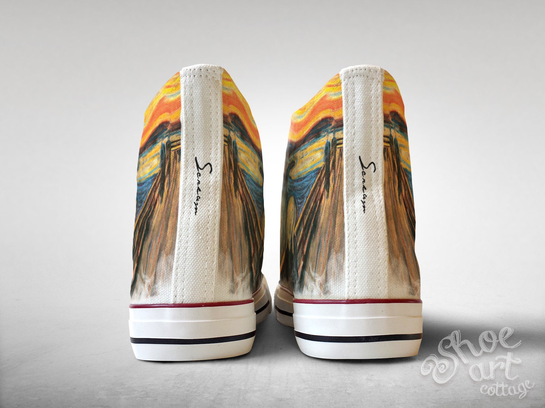 The Scream Painting Custom Made Shoes - Etsy