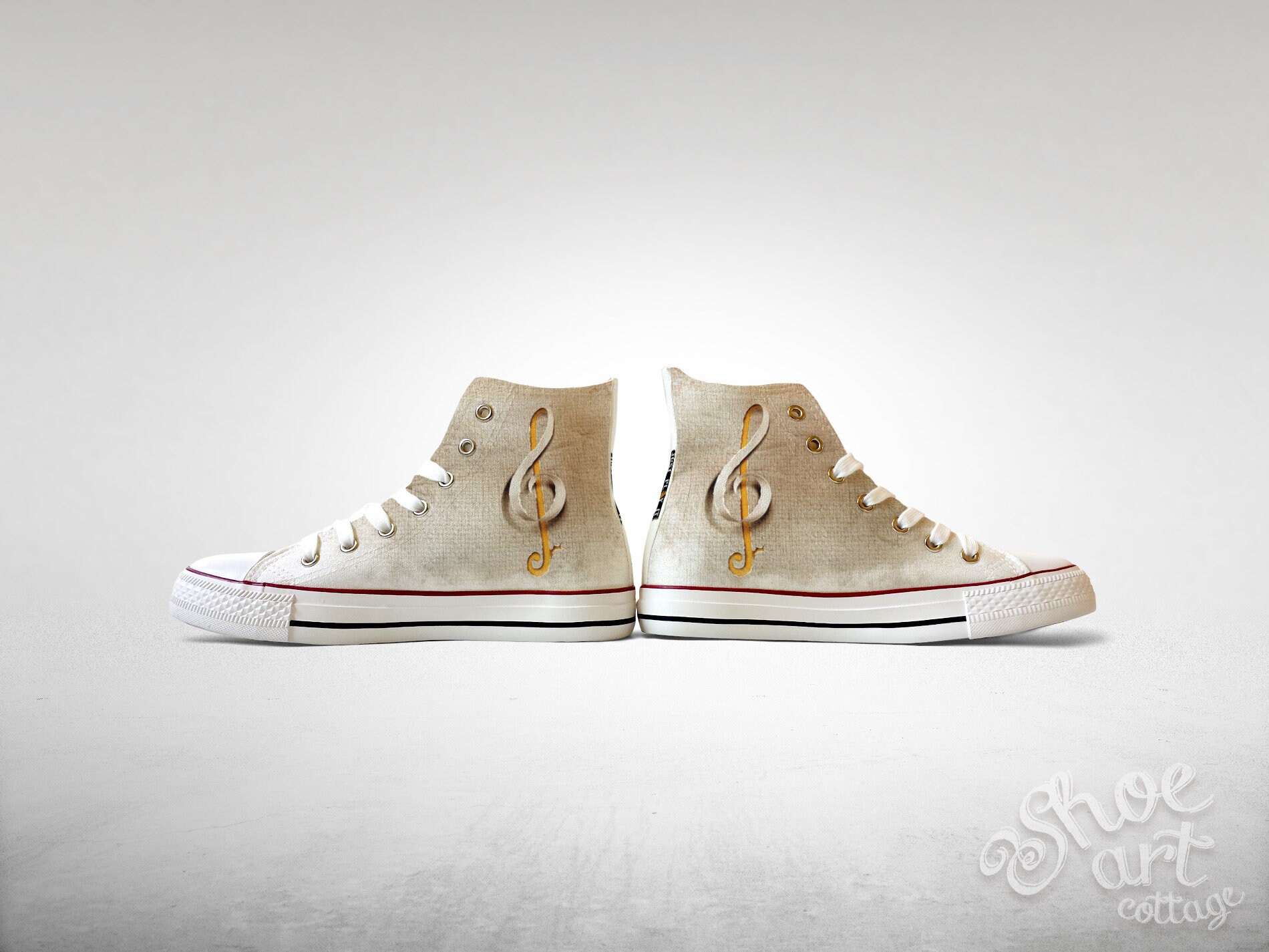 Sheet Music French Horn Treble Clef Custom Made Shoes - Etsy