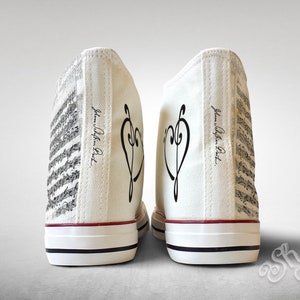 Sheet Music Bach Treble Clef F-clef Custom Made Shoes - Etsy