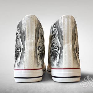 Tiger, Wild Life, Black and White, Custom Made Shoes - Etsy