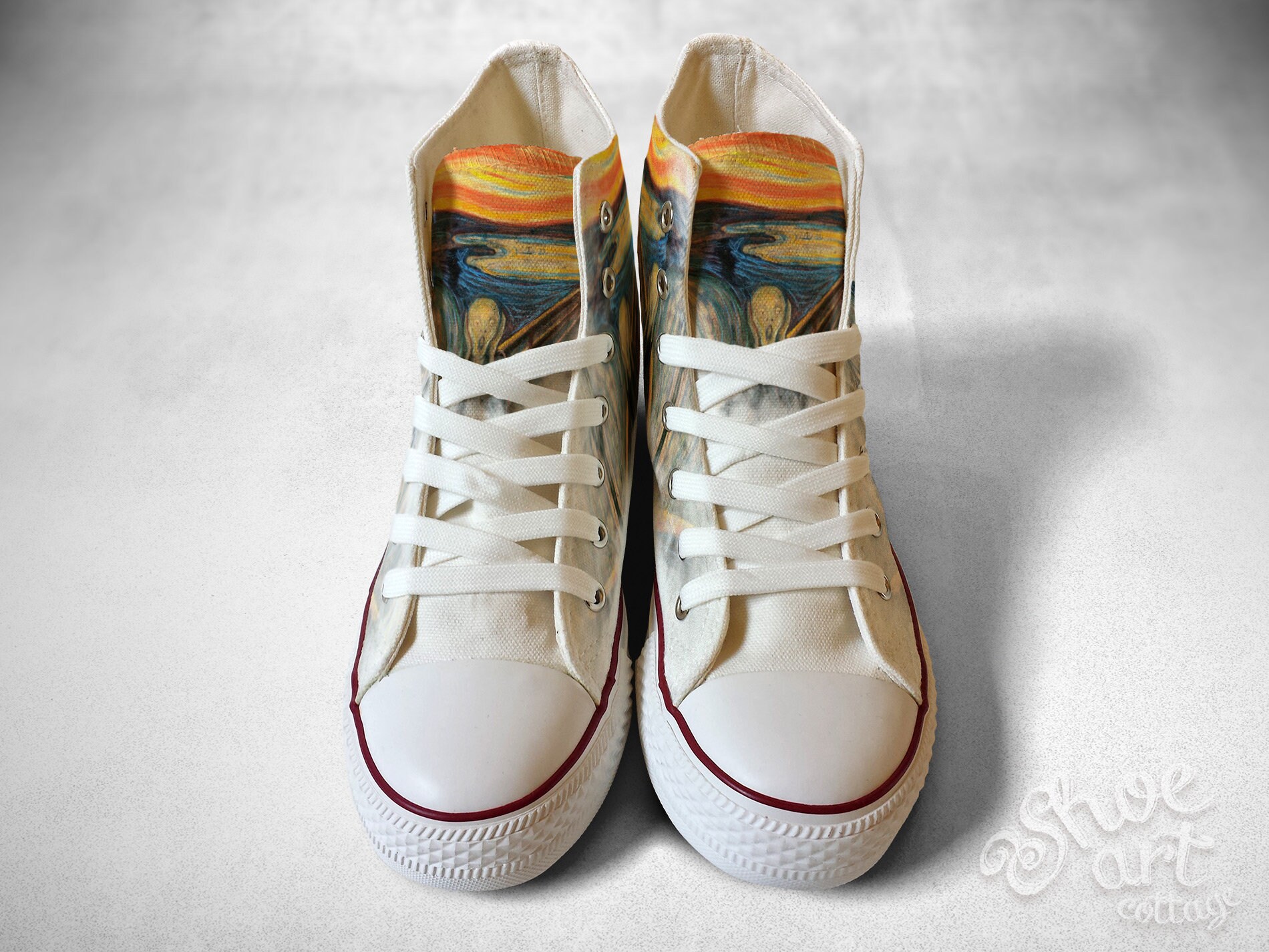 The Scream Painting Custom Made Shoes - Etsy