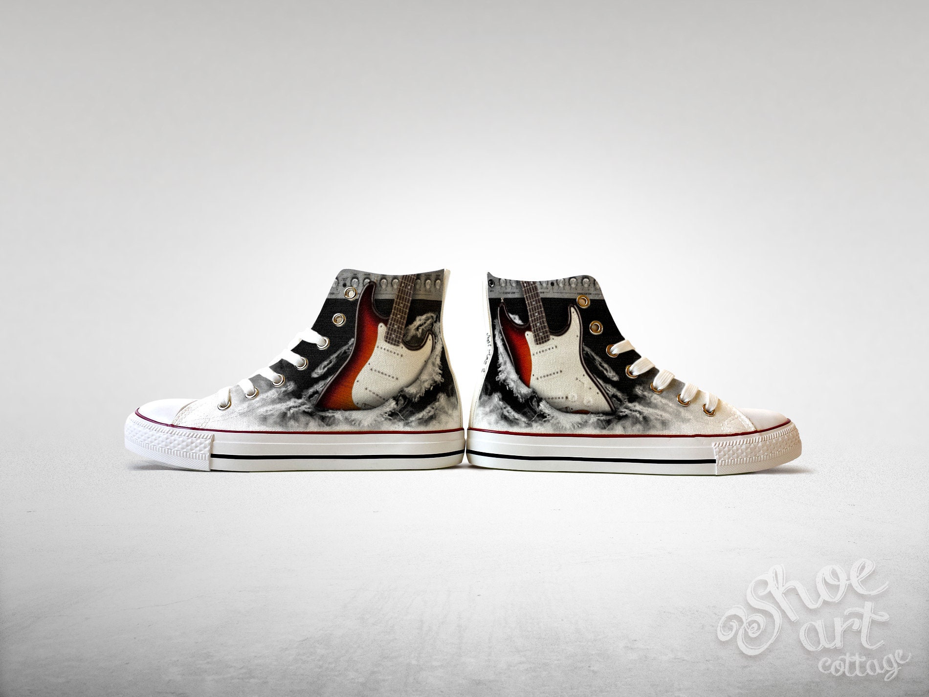 Electric Guitar With Amplifier Custom Made Shoes - Etsy