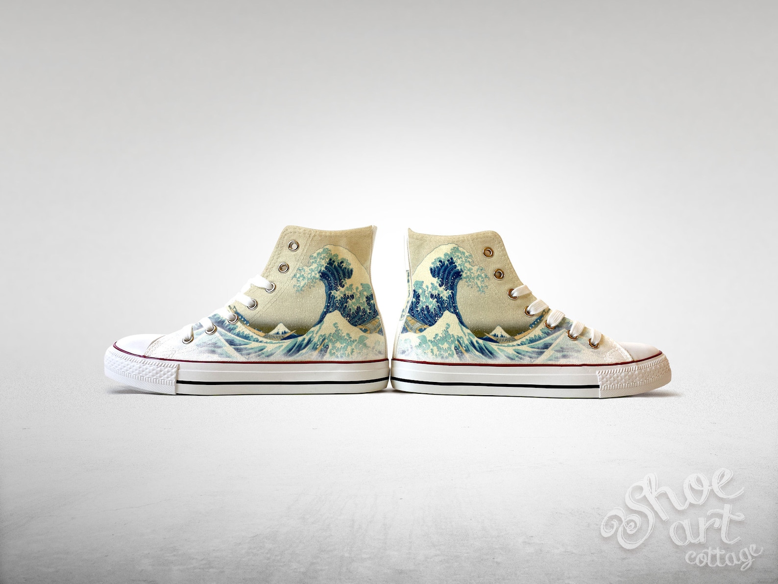 Great Wave off Kanagawa Painting Custom Made Shoes - Etsy