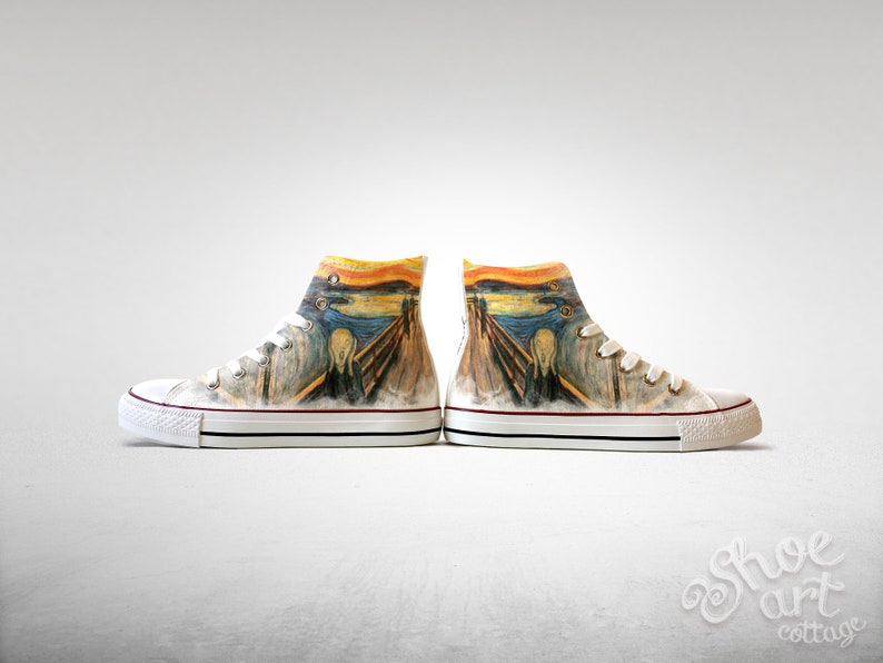 The Scream Painting Custom Made Shoes - Etsy