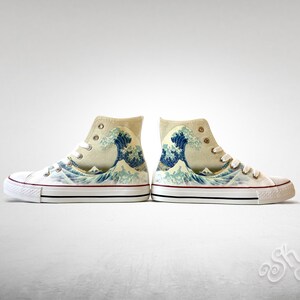 Great Wave off Kanagawa Painting, Custom Made Shoes - Etsy