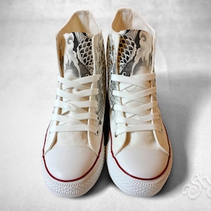 Koi Fish, Japanese Tattoo Art, Custom Made Shoes - Etsy