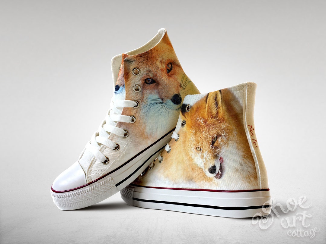 Red Fox, Wild Life, Custom Made Shoes - Etsy