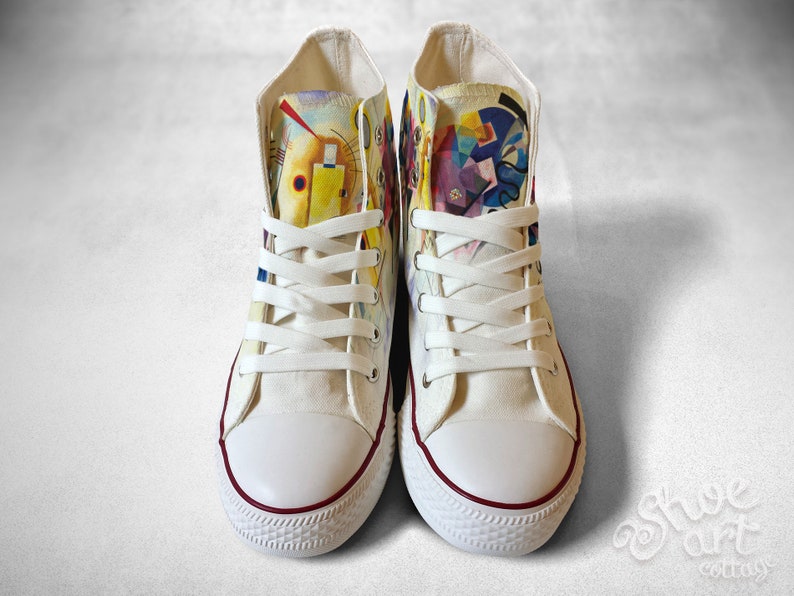 Yellow Red Blue Painting Custom Made Shoes | Etsy