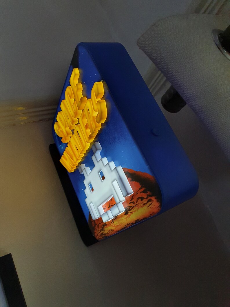 Space Invaders Classic Retro Game Wall Mountable Lamp Logo | Etsy