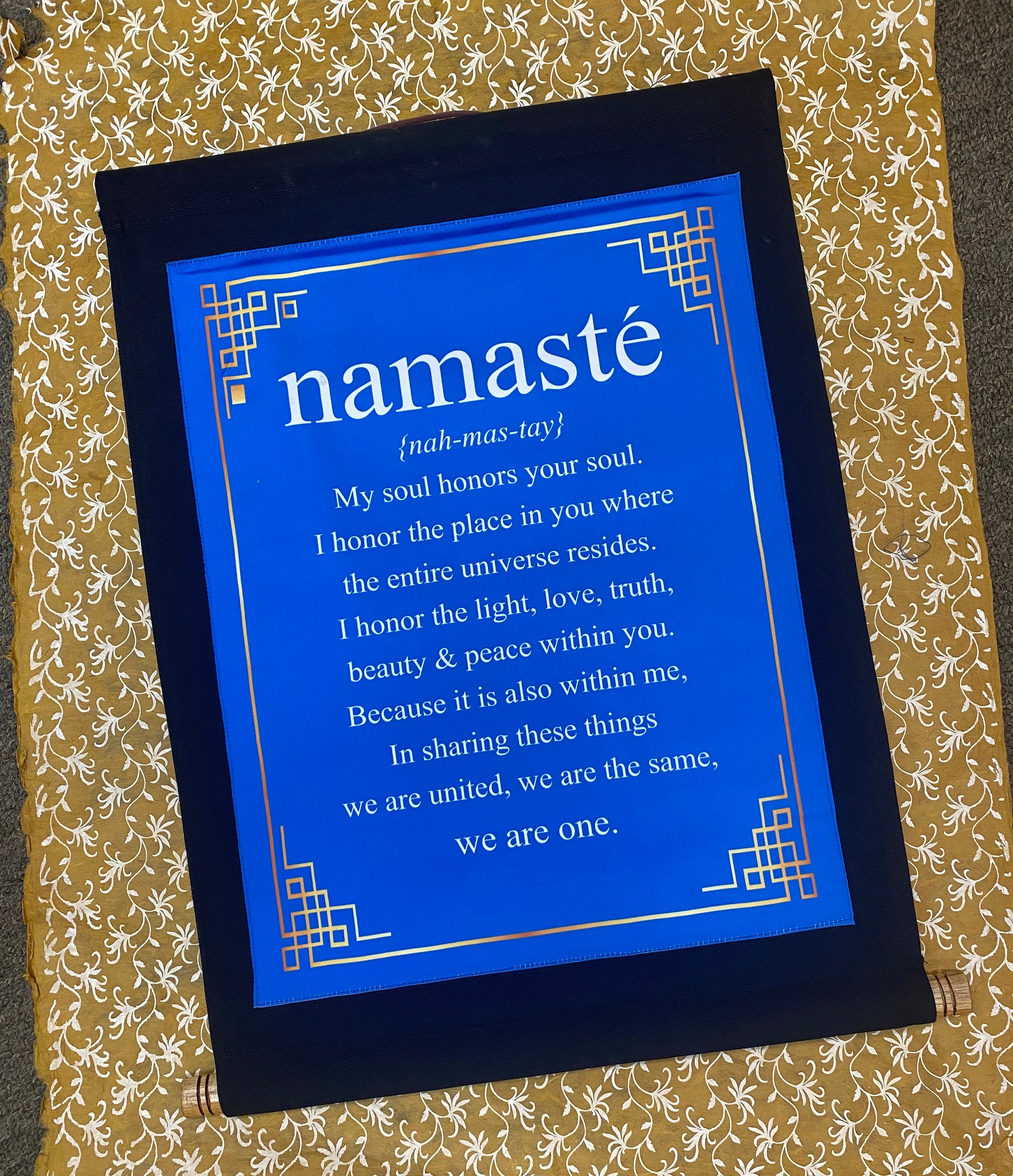 Namaste Wall Panel, Yoga Tapestry, Affirmation Banners 16 X 20 - Etsy