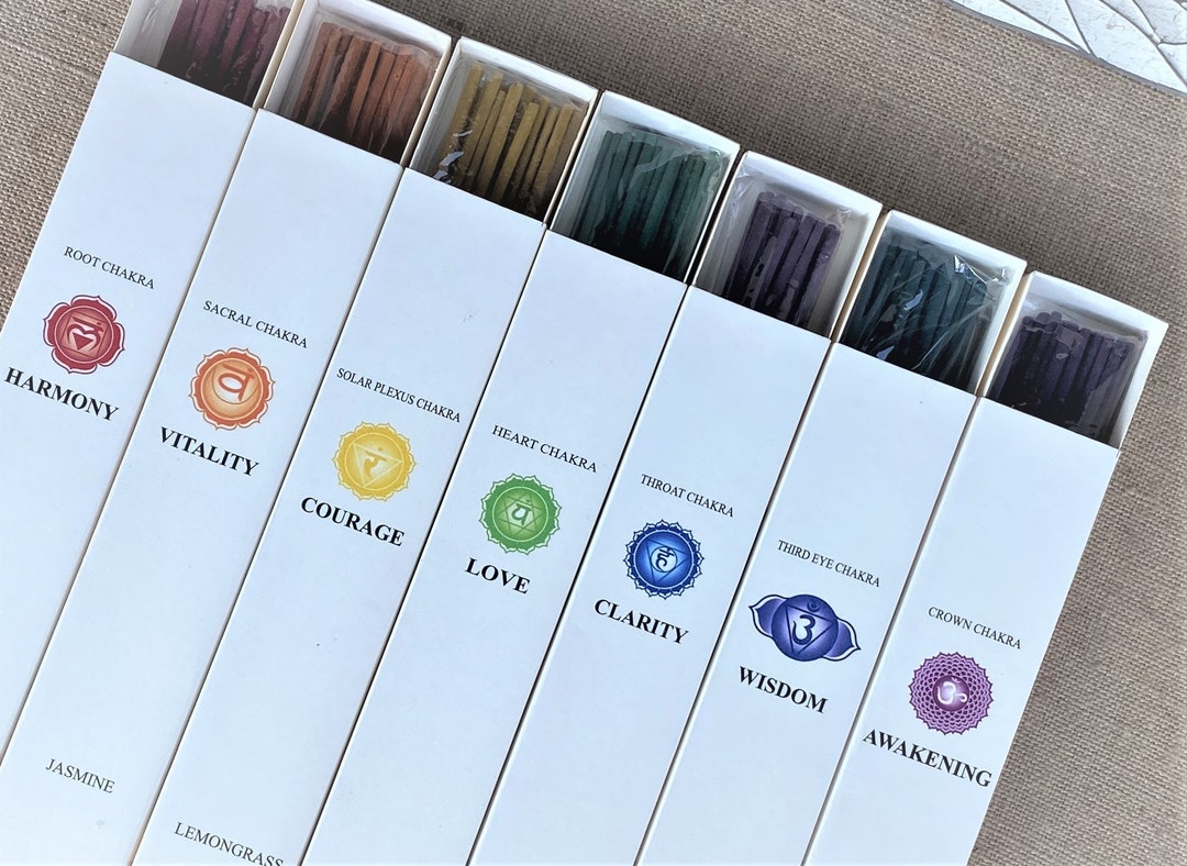 Chakra Incense, Natural, 7 Chakra, Meditation, Yoga, Healing, Chakra ...