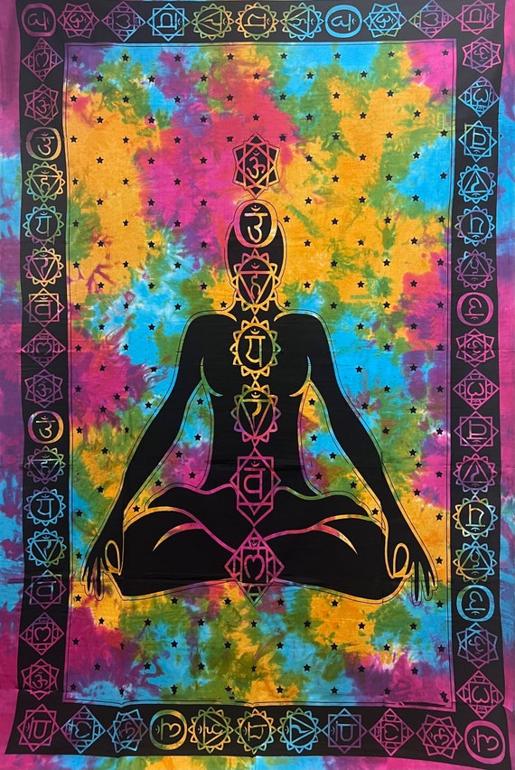 Bohemian Bedsheet/ Chakra Tapestry/tree of Life/ohm - Etsy