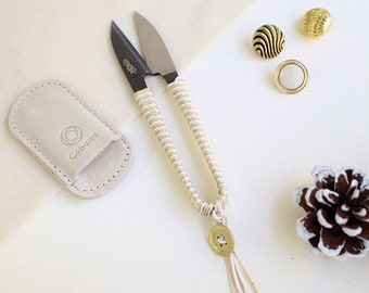 COHANA Scissors With Gold Tassels 10,5CM Color Red or Brown - Etsy