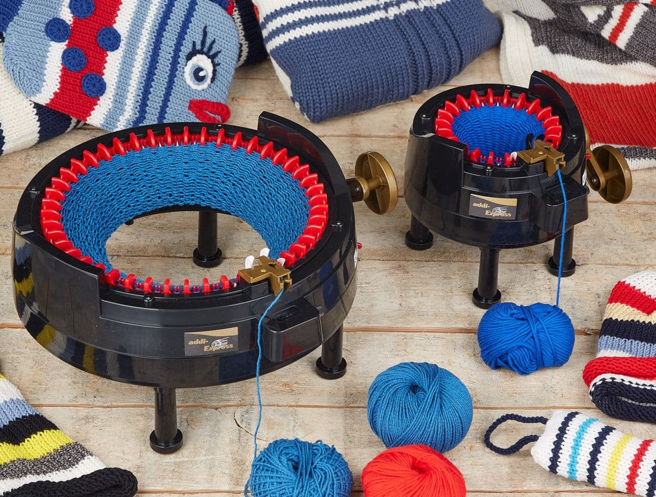 Combination Set: 1 Addi Knitting Machine Express Kingsize With 46 ...