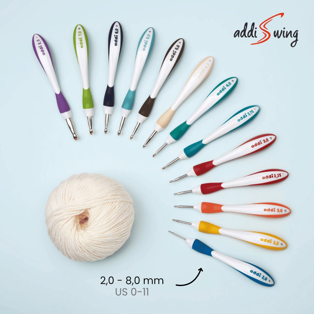 Addi Swing - Crochet Hook Set All Available Sizes 2-8mm 140-7 - Etsy