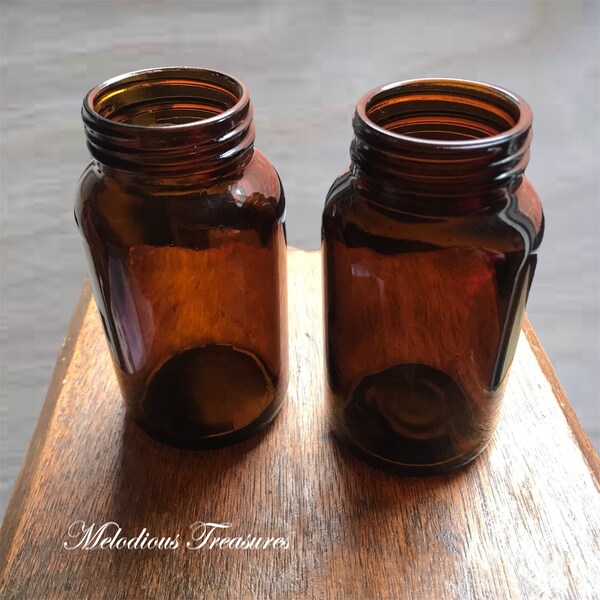 Antique Brown Glass Bottles - Etsy