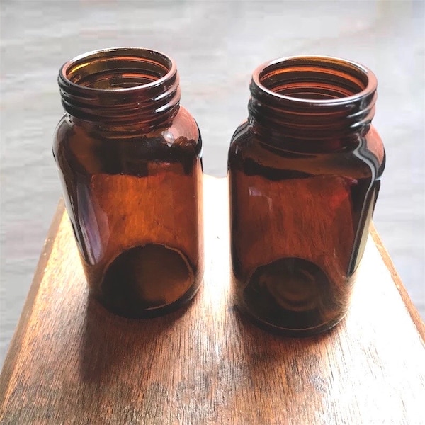 Brown Glass Jars - Etsy