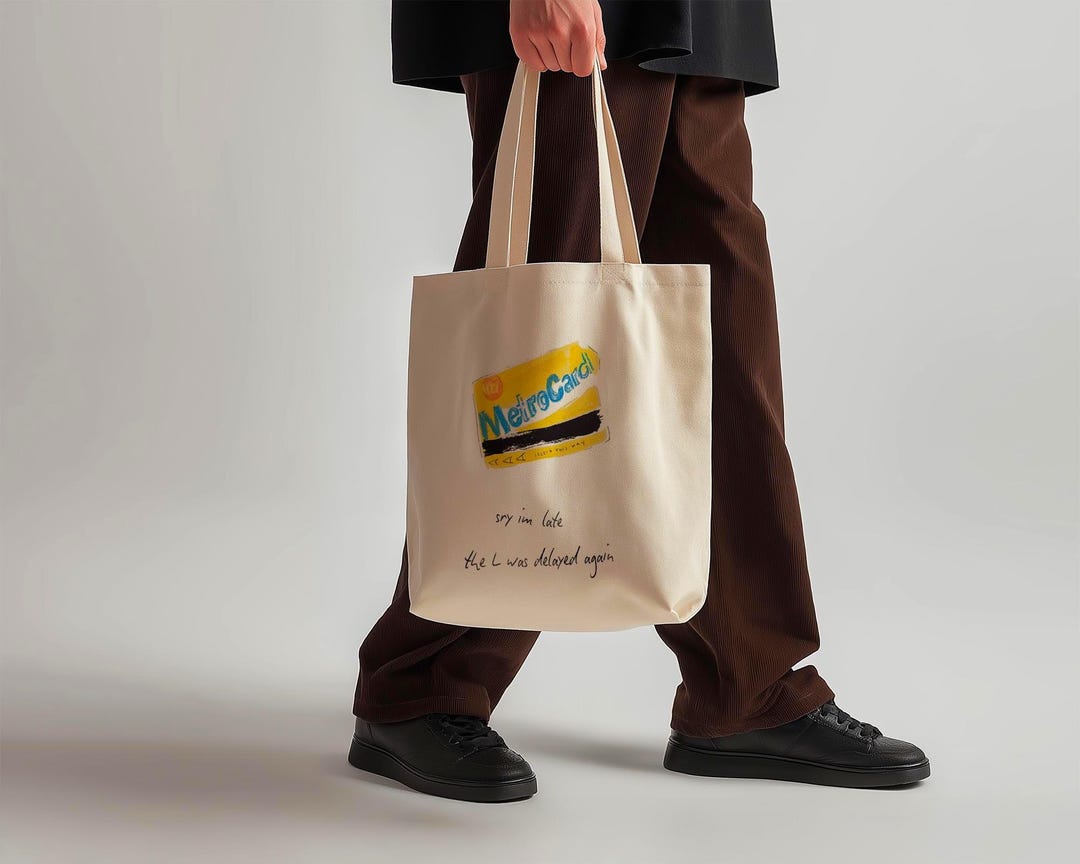Metrocard Canvas Tote Bag • Hand-drawn NYC Transit Design - Etsy