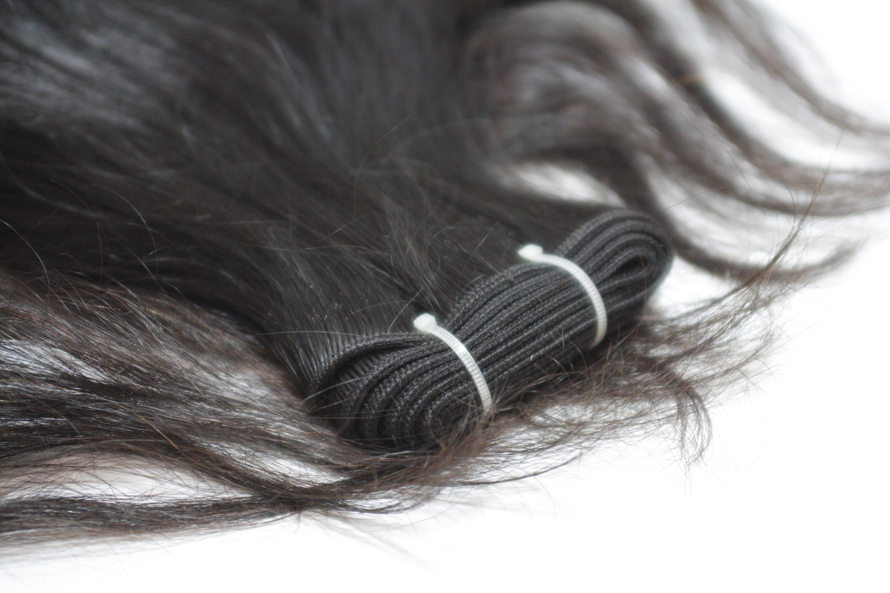 Soft Natural Hair Extensions Machine Weft Dark/black - Etsy