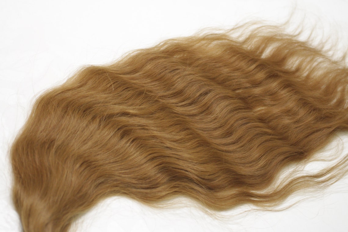 LUX Natural THIN SILKY Wavy Hair Extensions Light Brown | Etsy