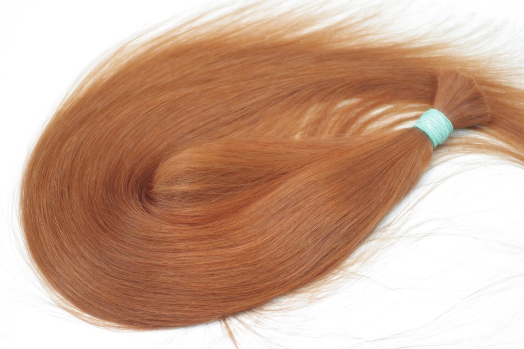 LUX Natural Ukrainian Slavic Hair Extension Copper Red 60cm/23,6 & 76gr ...