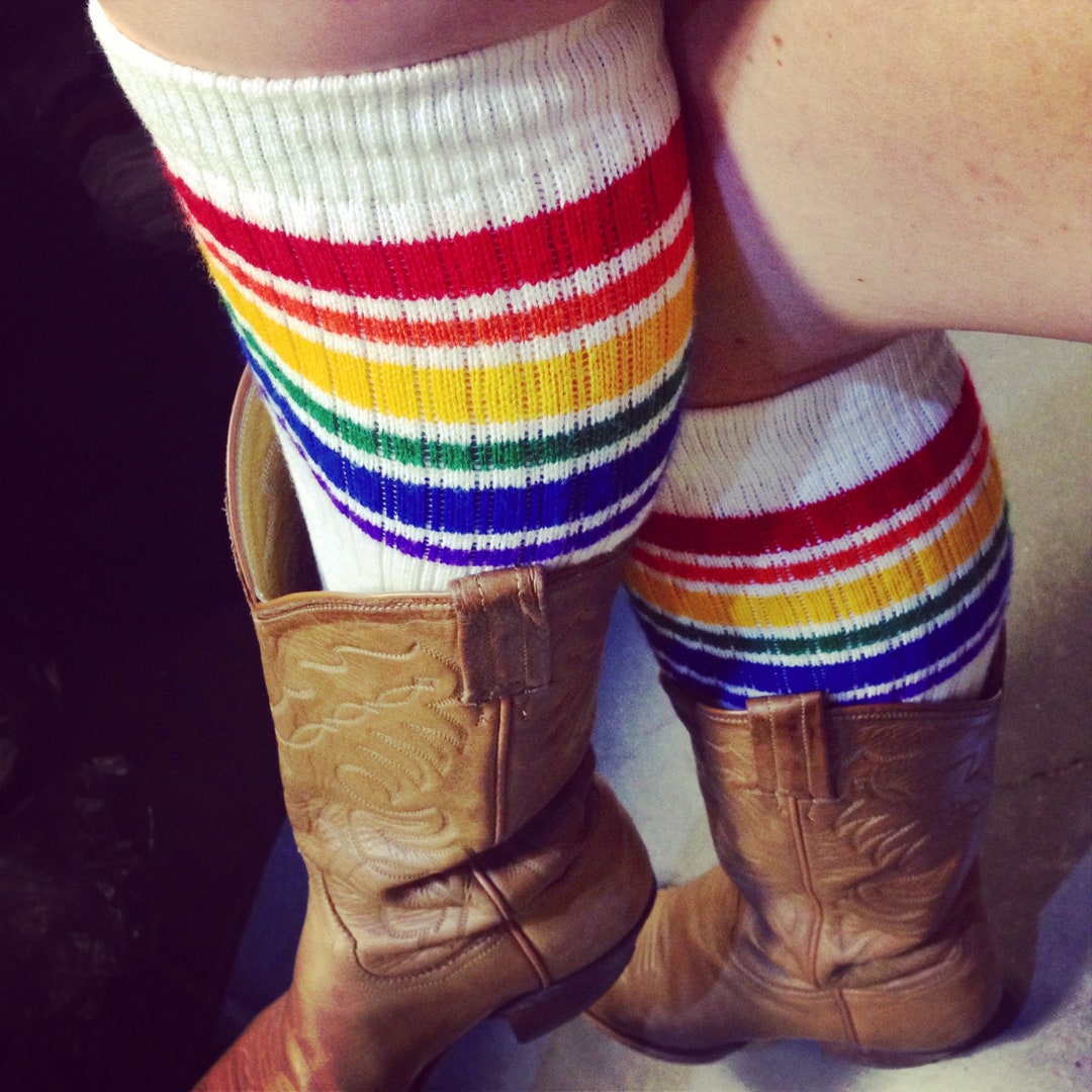 Adult and Youth Under the Knee Retro Tube Socks | Rainbow Tube Socks ...