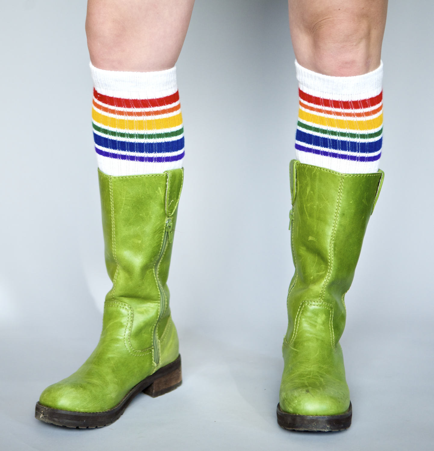 Adult Knee High Tube Socks Retro Rainbow Tube Socks Roller | Etsy