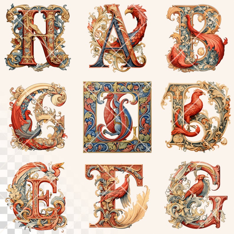 Pheonix Alphabet Bundle Transparent PNG Download - Etsy