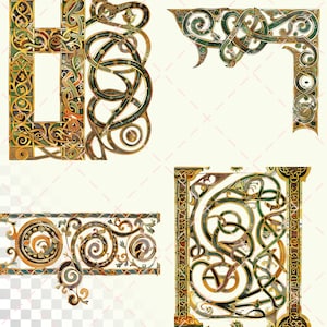 Lindisfarne Gospels Alphabet | Transparent PNG | Early Medieval ...