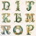 Oriental Jade Alphabet | Transparent PNG SVG | Illuminated Letters ...