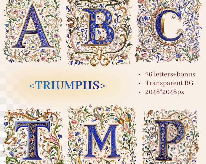 Illuminated Manuscript Letter R Initial With Classic Flourish Floral ...