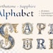 Sapphire Alphabet Transparent PNG SVG Illuminated Letters September ...